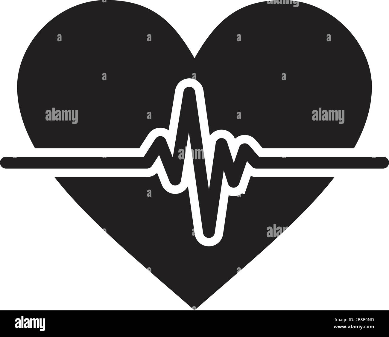 The heart and cardiogram icon template black color editable. The heart ...
