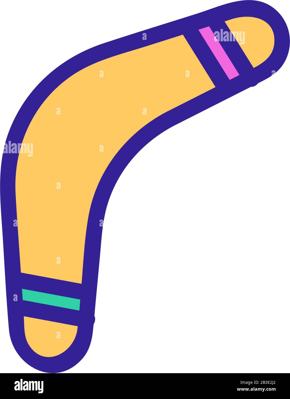 Boomerang icon vector. Isolated contour symbol illustration Stock ...