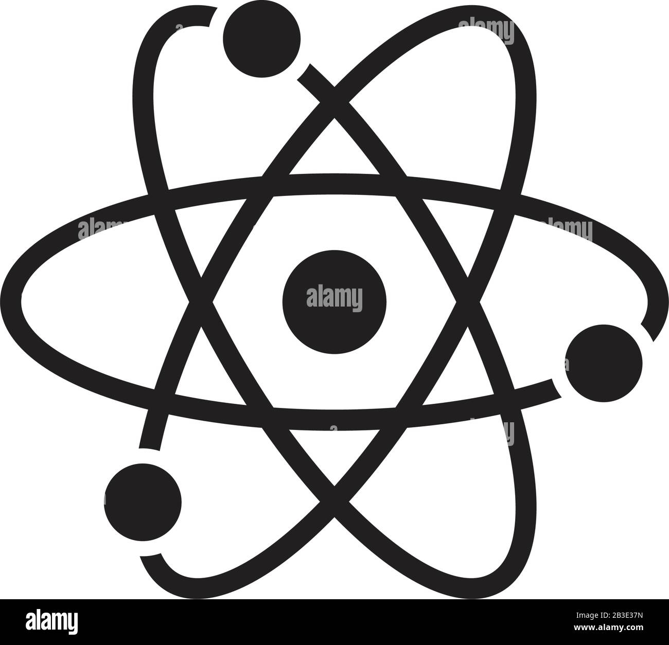 atom sign icon template black color editable. atom sign icon symbol ...