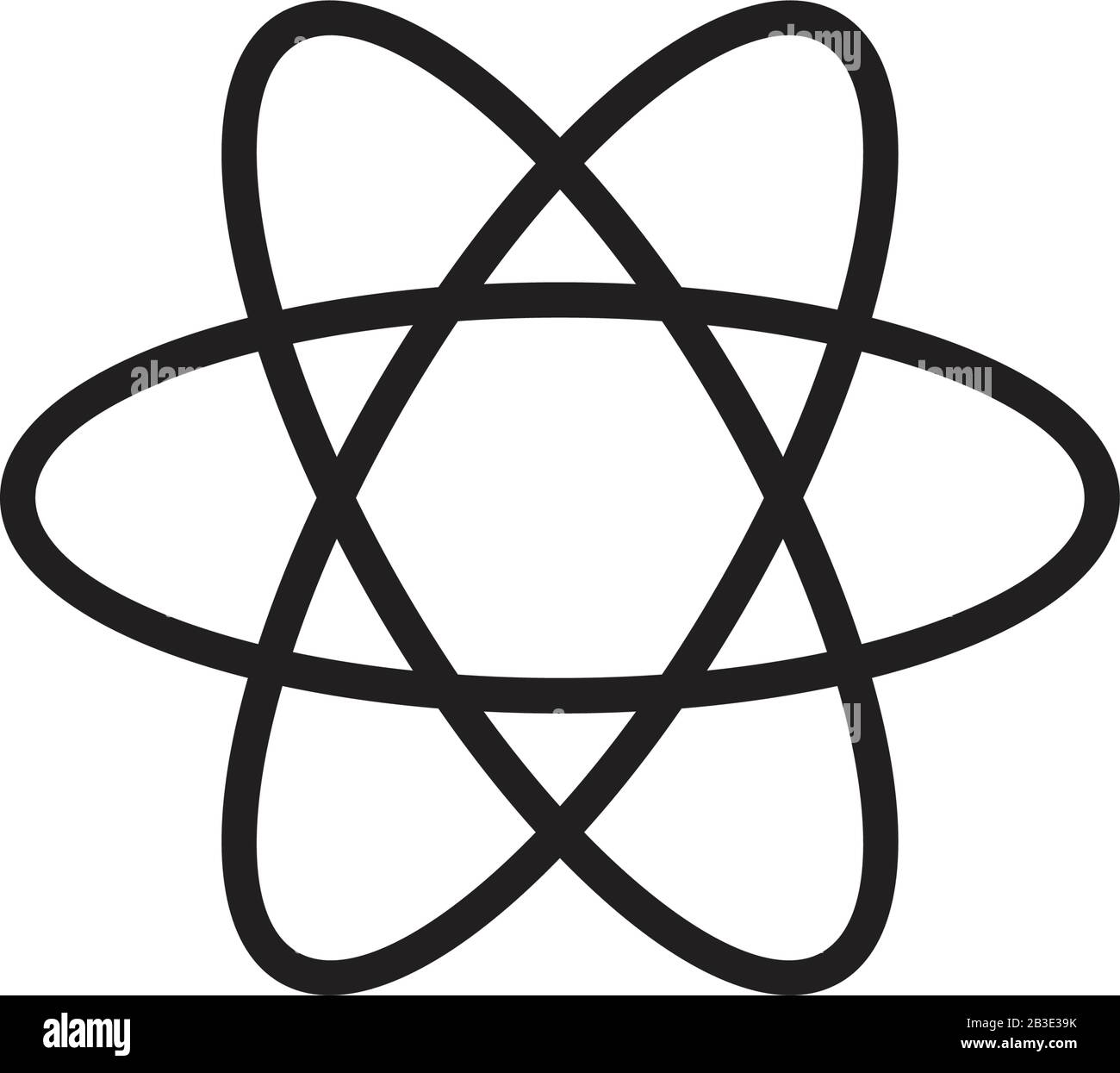 atom sign icon template black color editable. atom sign icon symbol ...