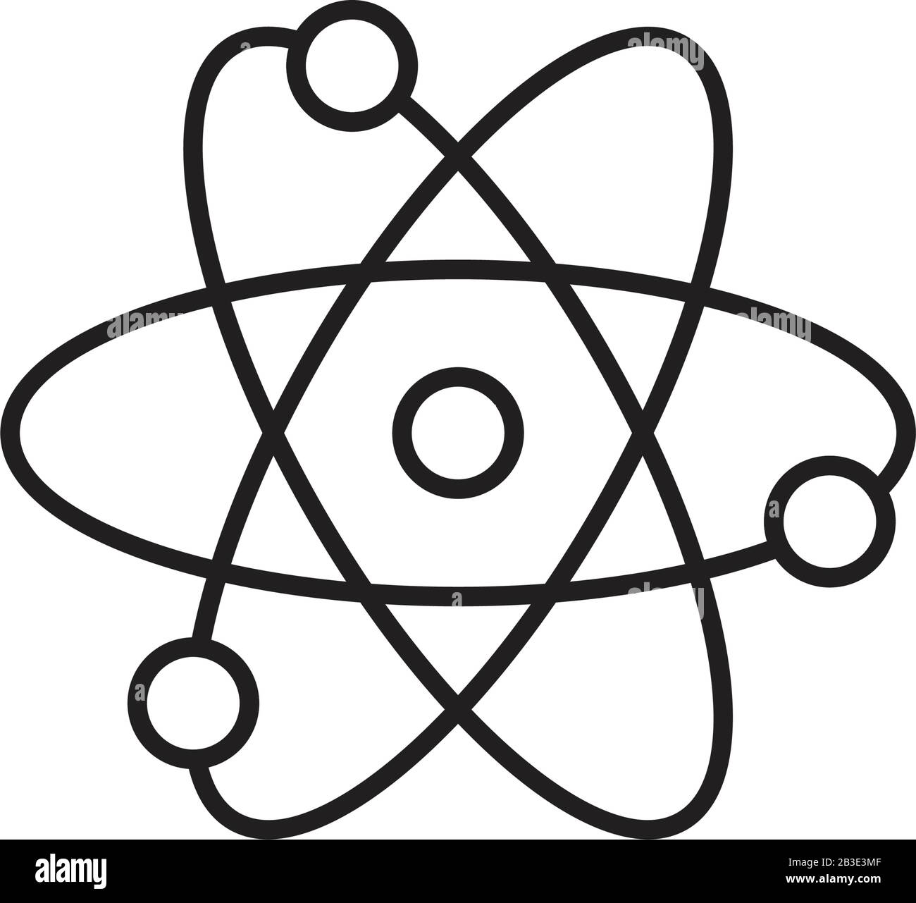 atom sign icon template black color editable. atom sign icon symbol ...