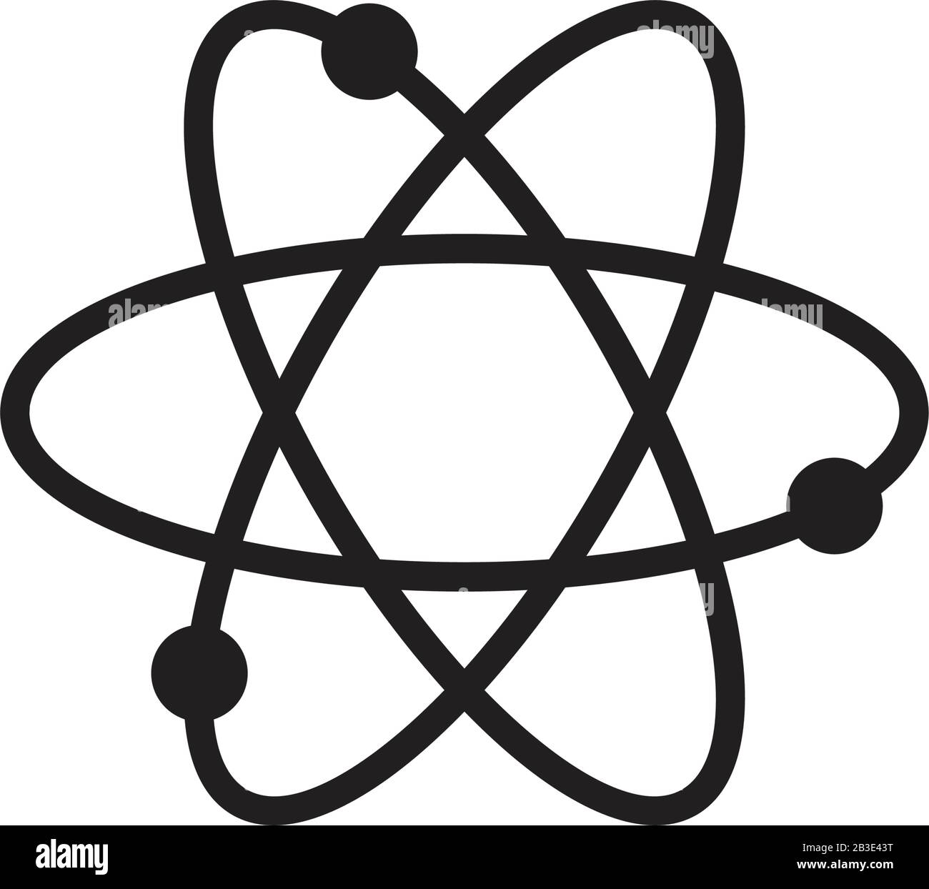 atom sign icon template black color editable. atom sign icon symbol ...