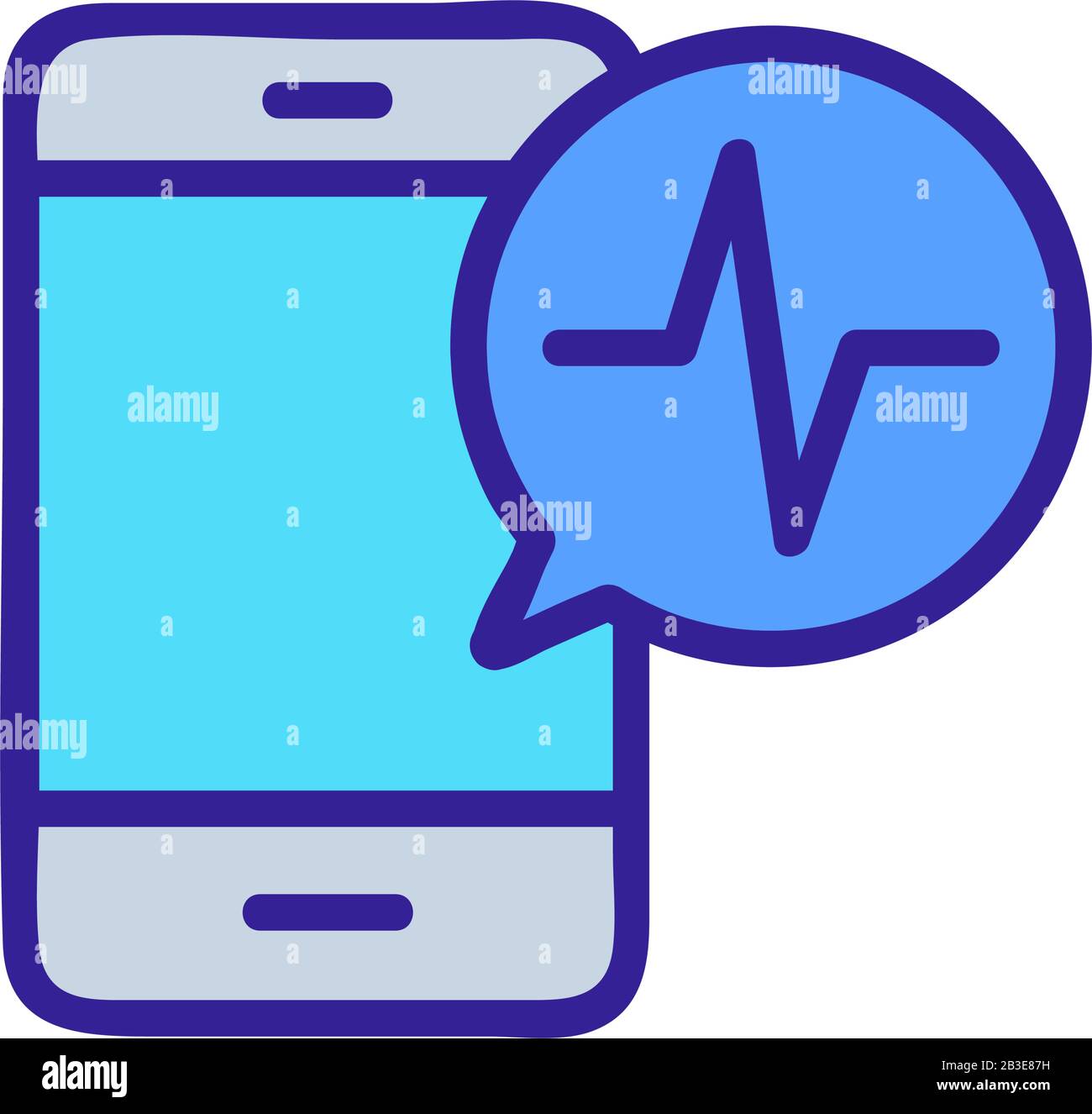 Phone and sound icon vector. Isolated contour symbol illustration Stock ...