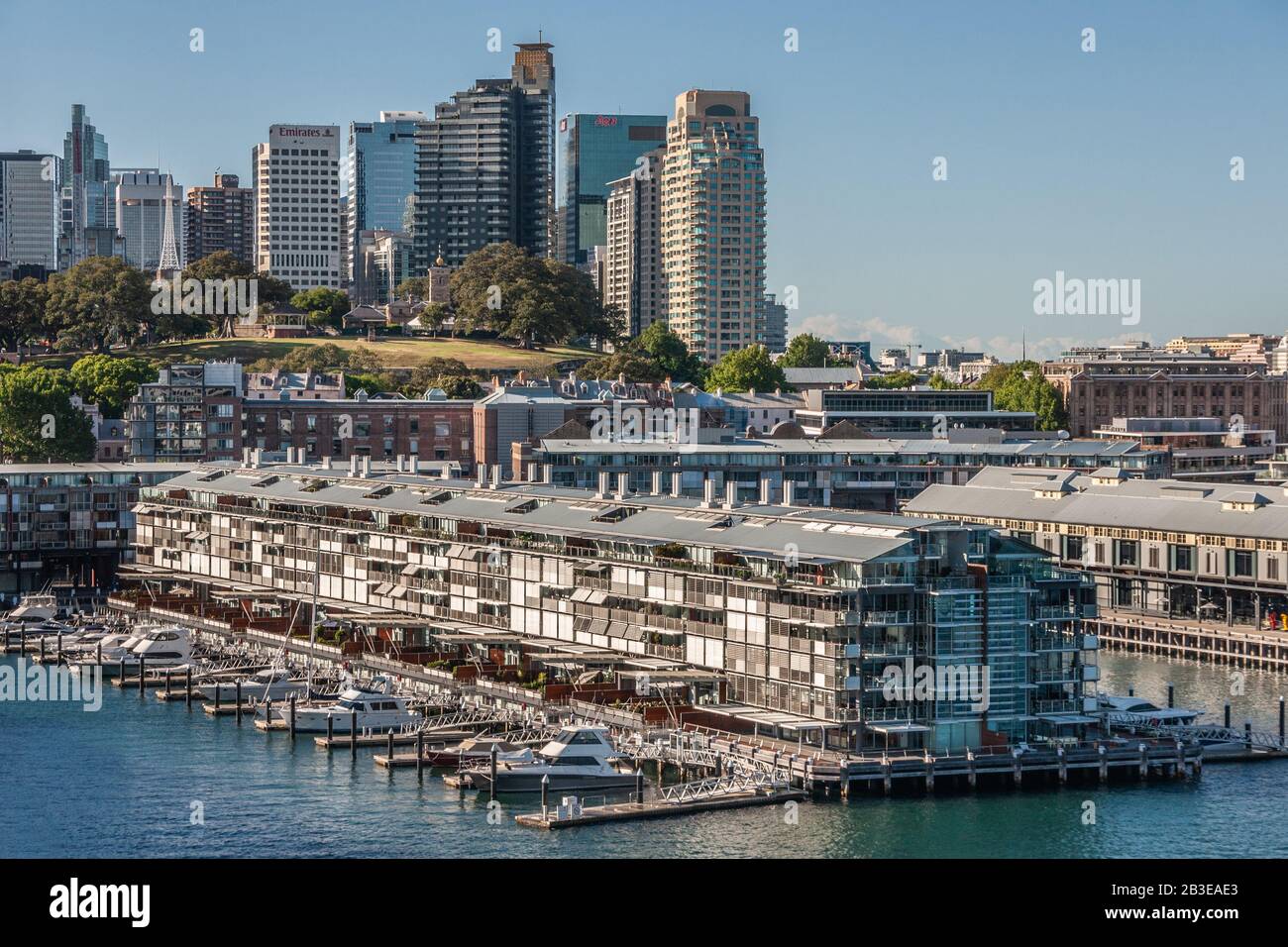 Sydney, Australia - December 11, 2009: Walsh Bay pier with upscale ...