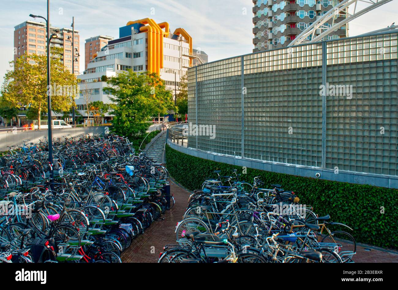 Huge bike parking in Rotterdam, the Netherlands Stock Photo - Alamy