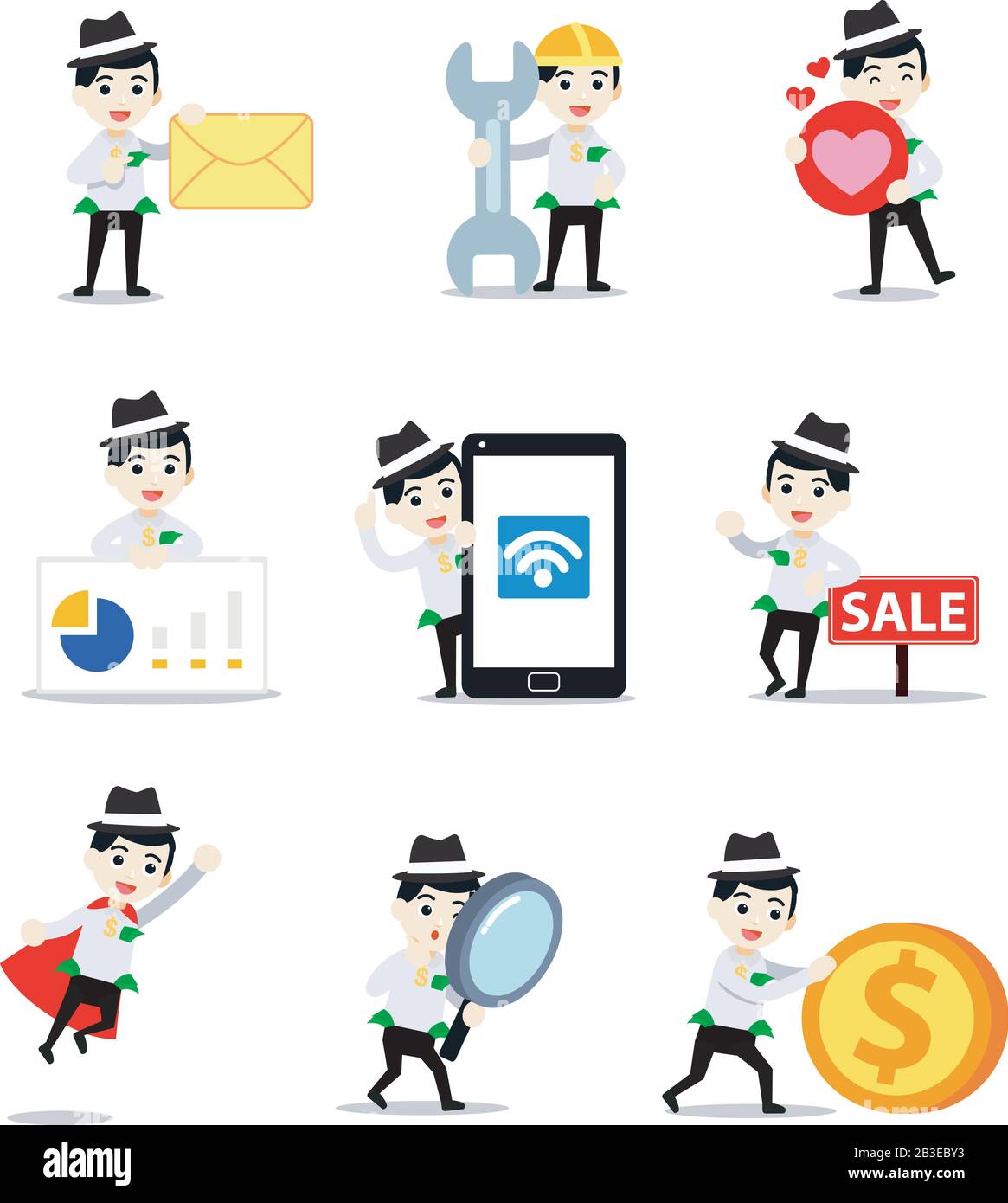 Money lander Stock Vector Images - Alamy