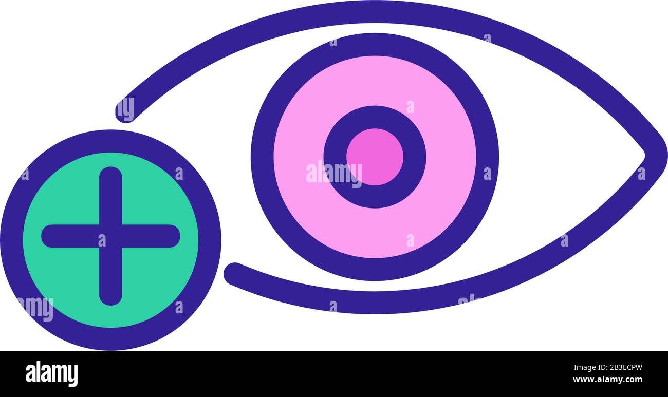 myopia icon vector. Isolated contour symbol illustration Stock Vector ...