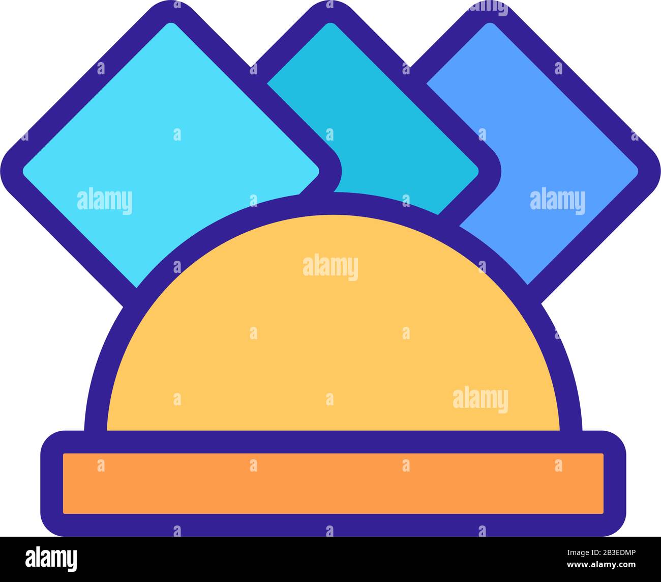 paper napkin vector icon. Isolated contour symbol illustration Stock ...
