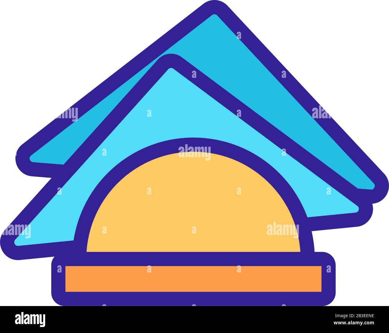 paper napkin vector icon. Isolated contour symbol illustration Stock ...