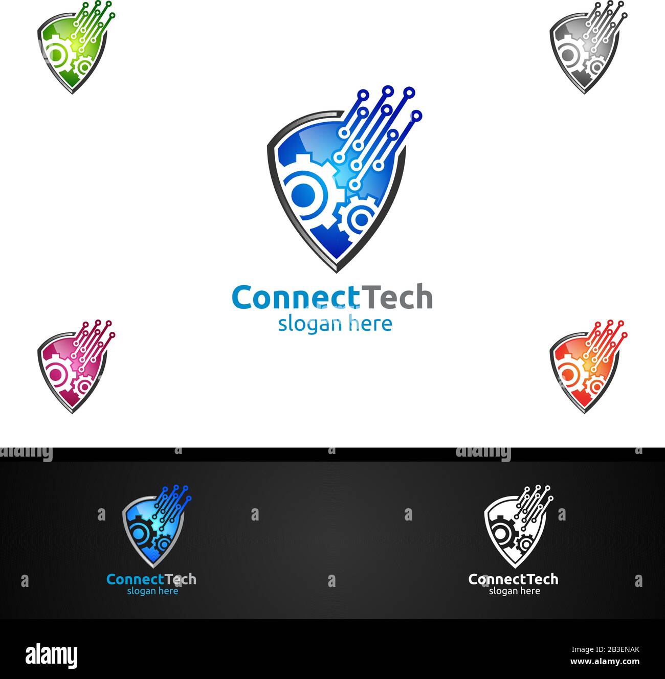 Technology Logo with Wires it and electronic cable, Connection Pixel ...