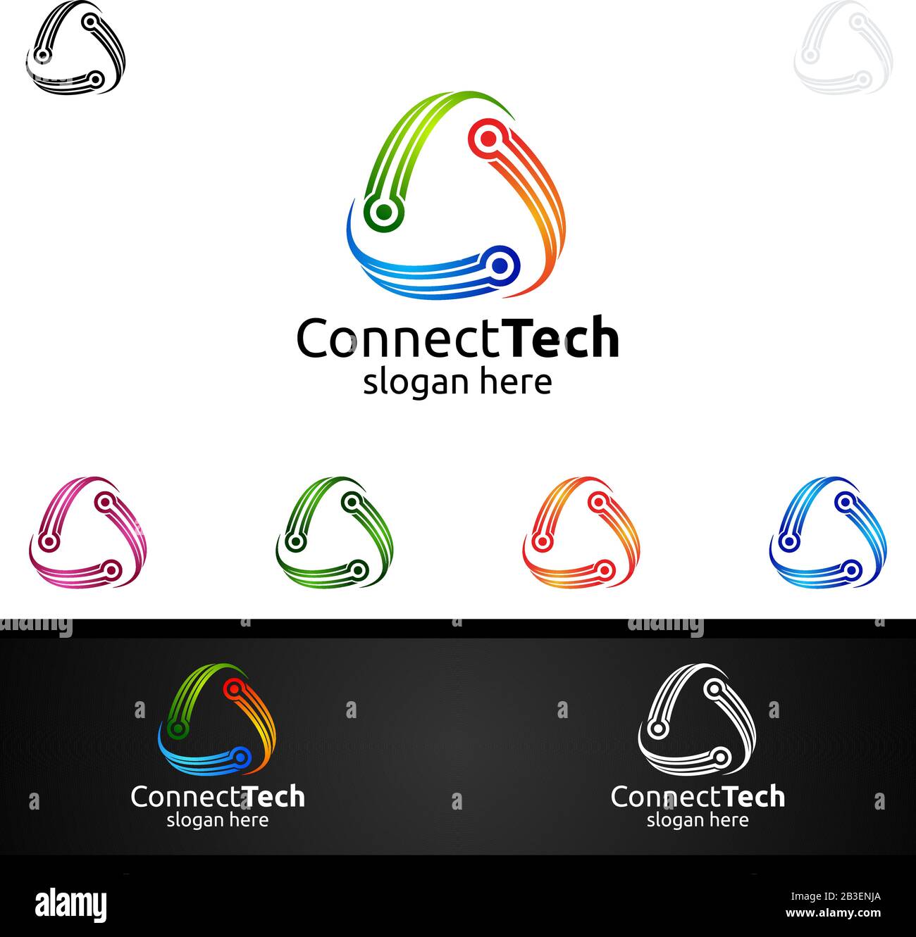Technology Logo with Wires it and electronic cable, Connection Pixel ...