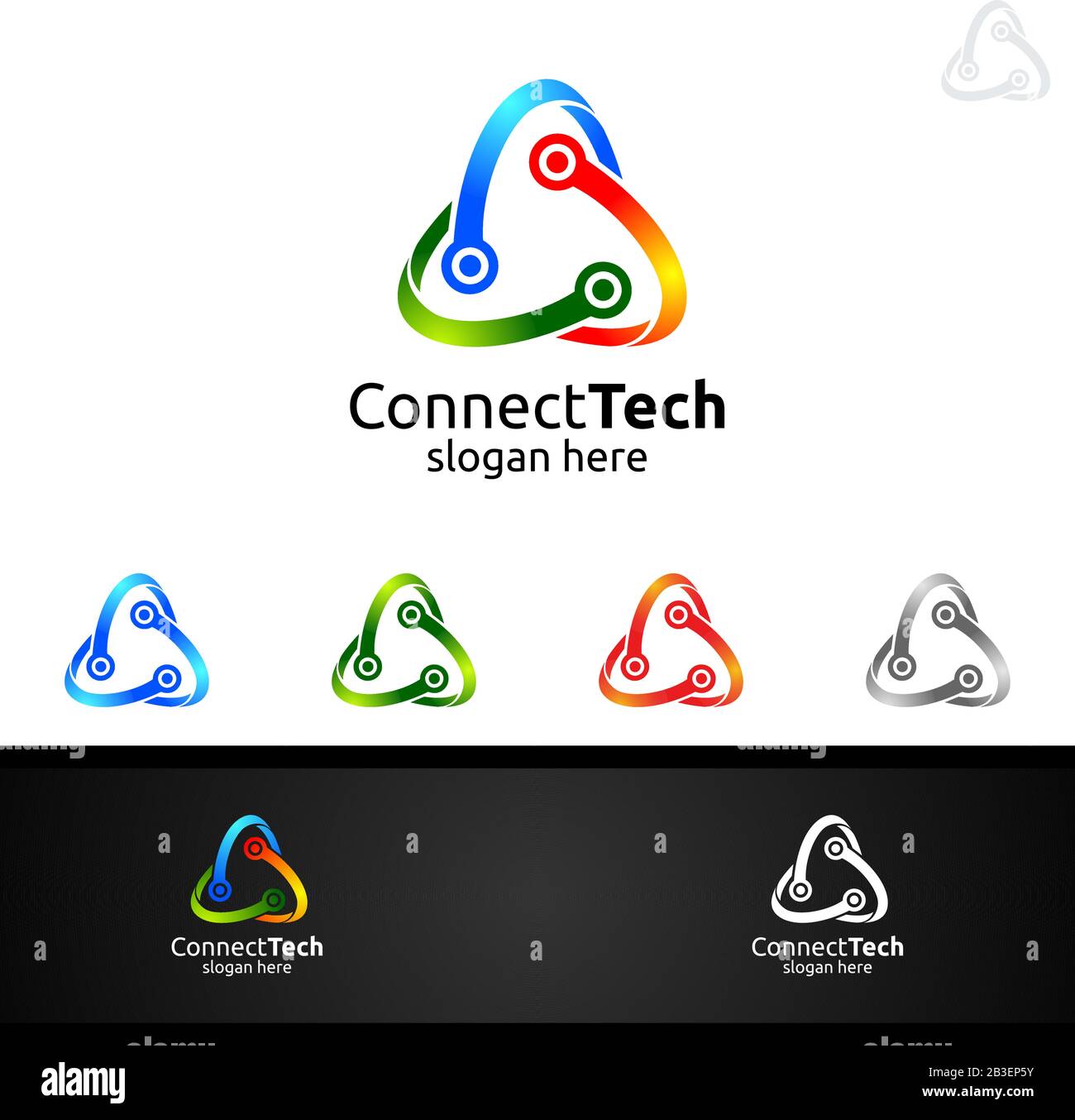 Technology Logo with Wires it and electronic cable, Connection Pixel ...