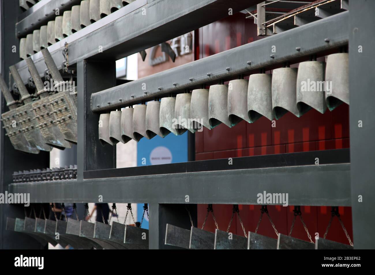Chinese chimes is a percussion instrument in ancient China Stock Photo ...