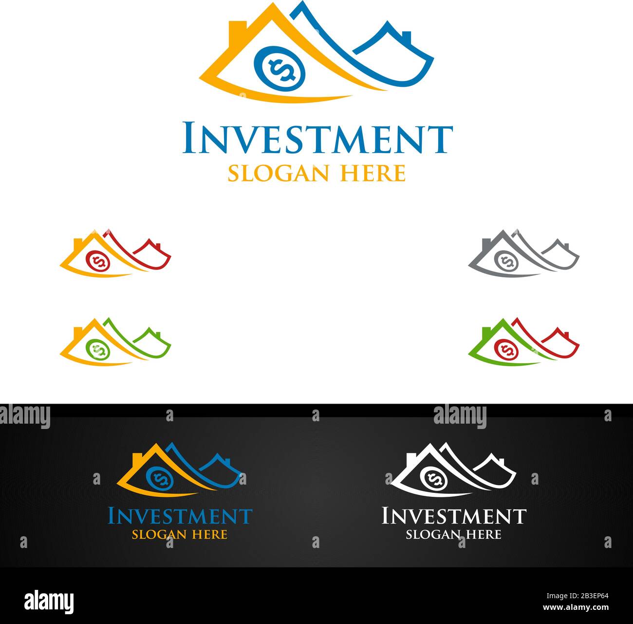 Investment Marketing Financial Advisor Logo Design Template Icon Stock ...
