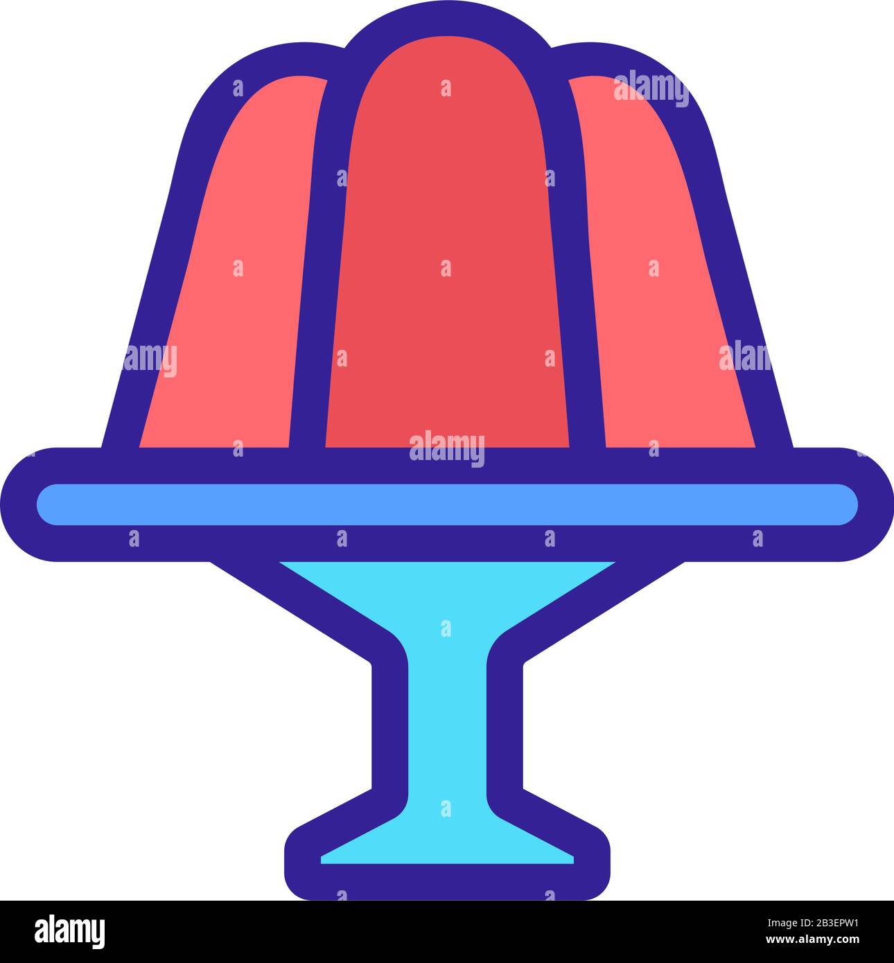 Jelly vector icon. Isolated contour symbol illustration Stock Vector ...