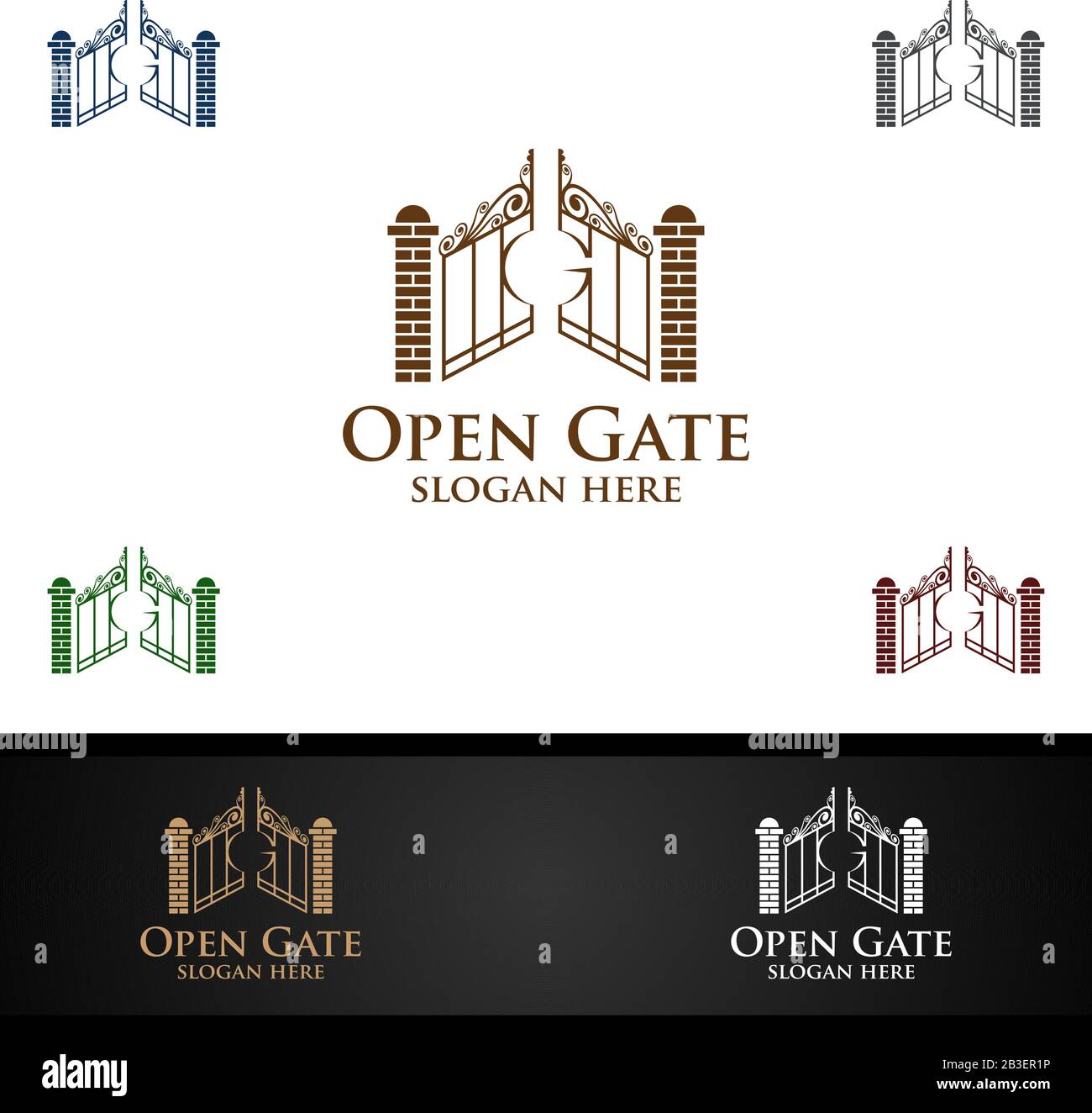 Gate logo Stock Vector Images - Alamy
