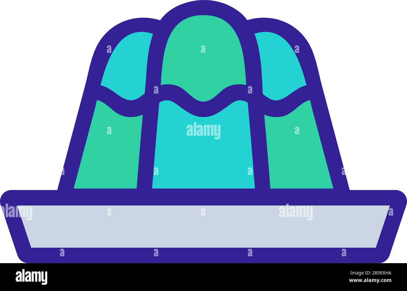 Jelly vector icon. Isolated contour symbol illustration Stock Vector ...