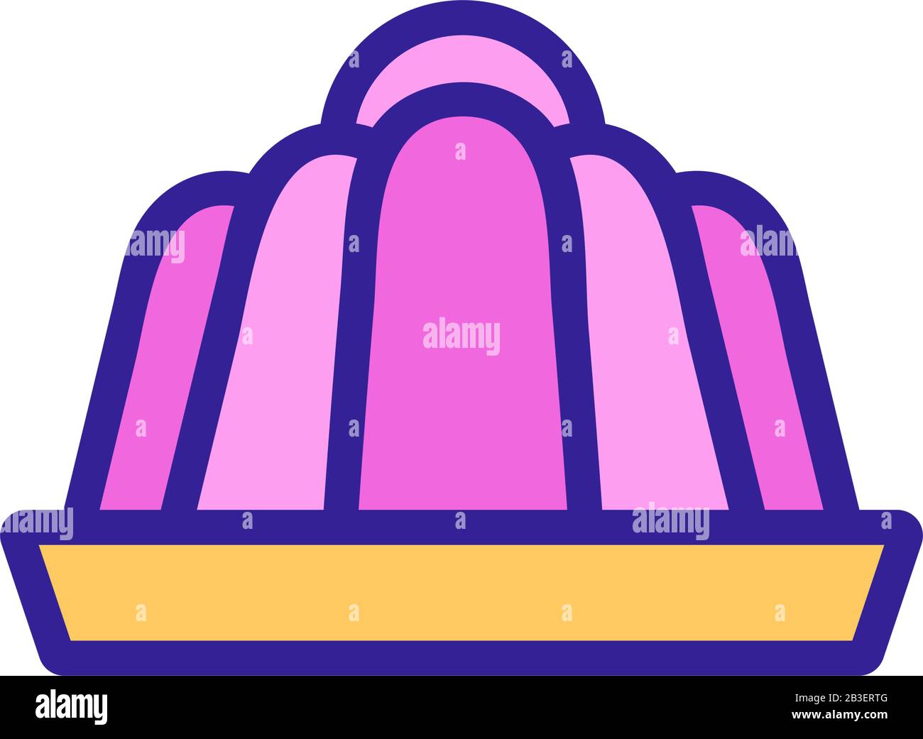 Jelly vector icon. Isolated contour symbol illustration Stock Vector ...