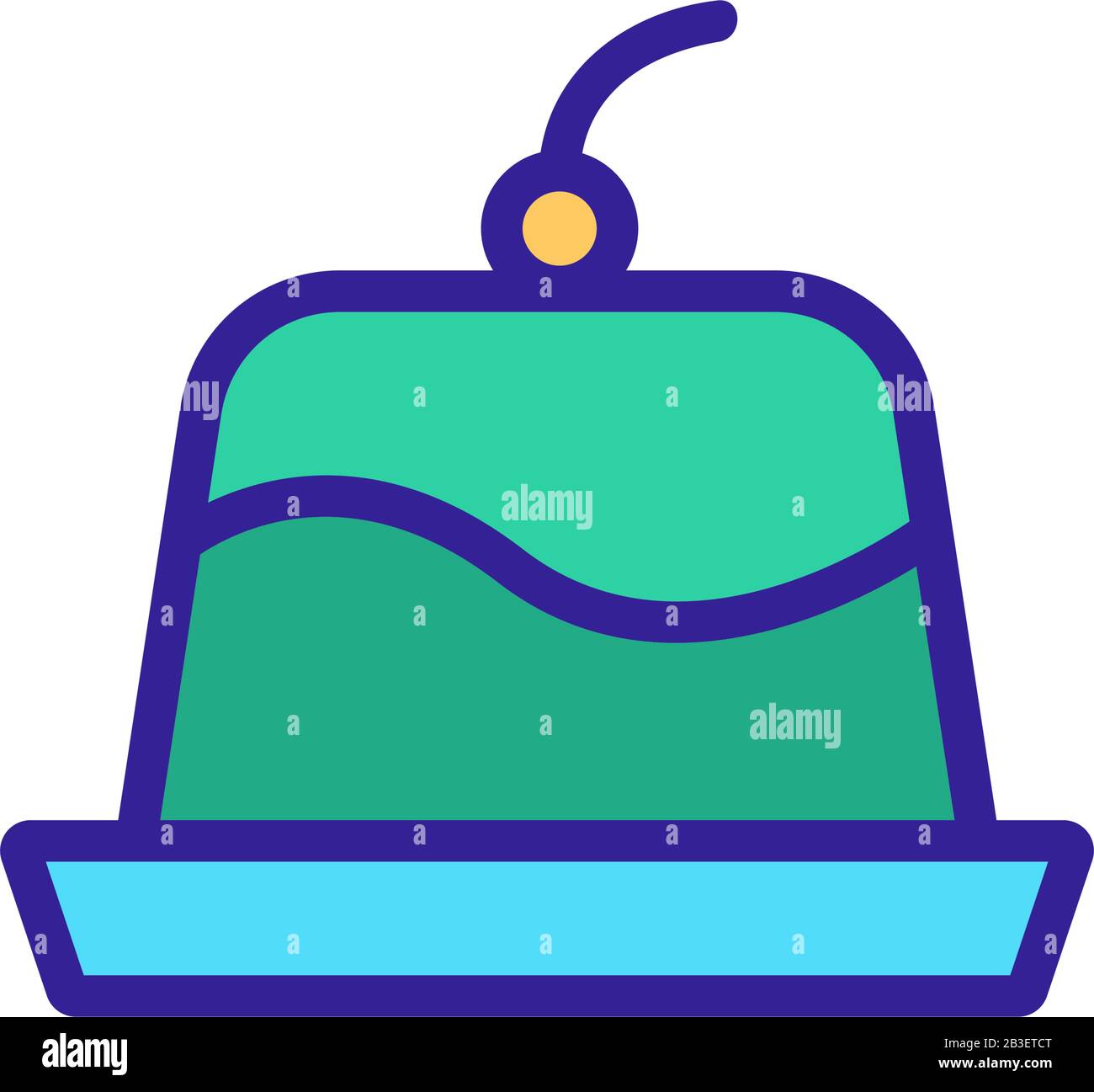 Jelly vector icon. Isolated contour symbol illustration Stock Vector ...