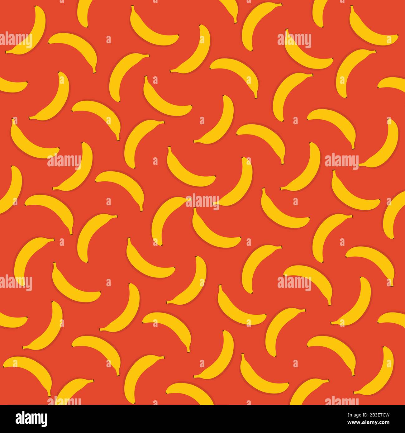 Bananas patterns on orange background vector illustration Stock Vector ...