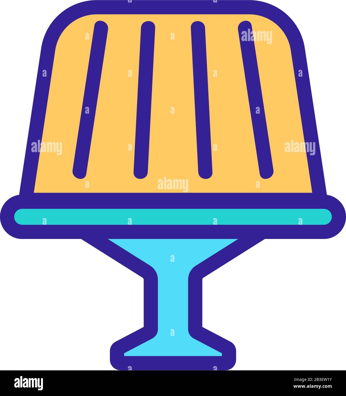 Jelly vector icon. Isolated contour symbol illustration Stock Vector ...