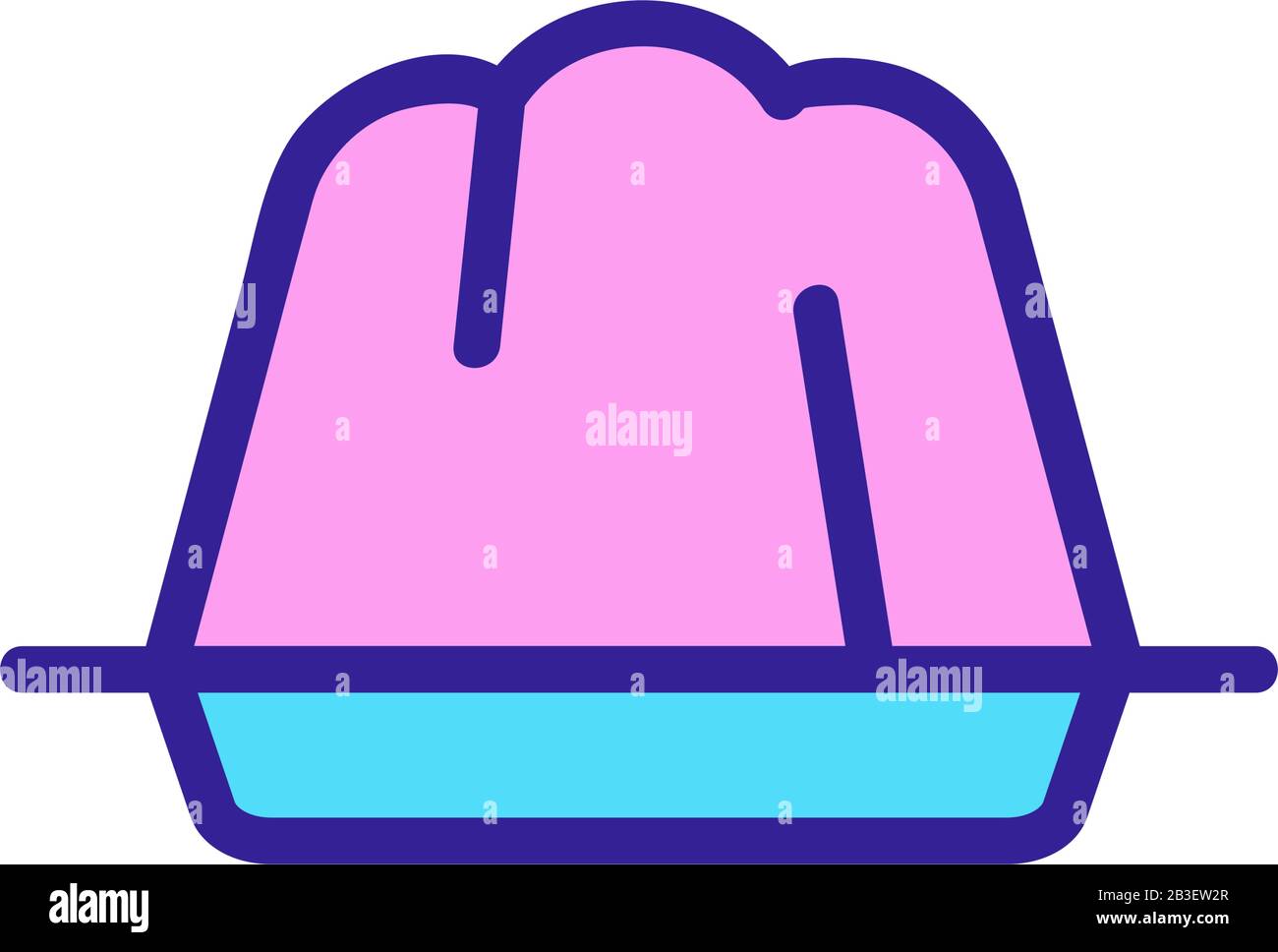 Jelly vector icon. Isolated contour symbol illustration Stock Vector ...