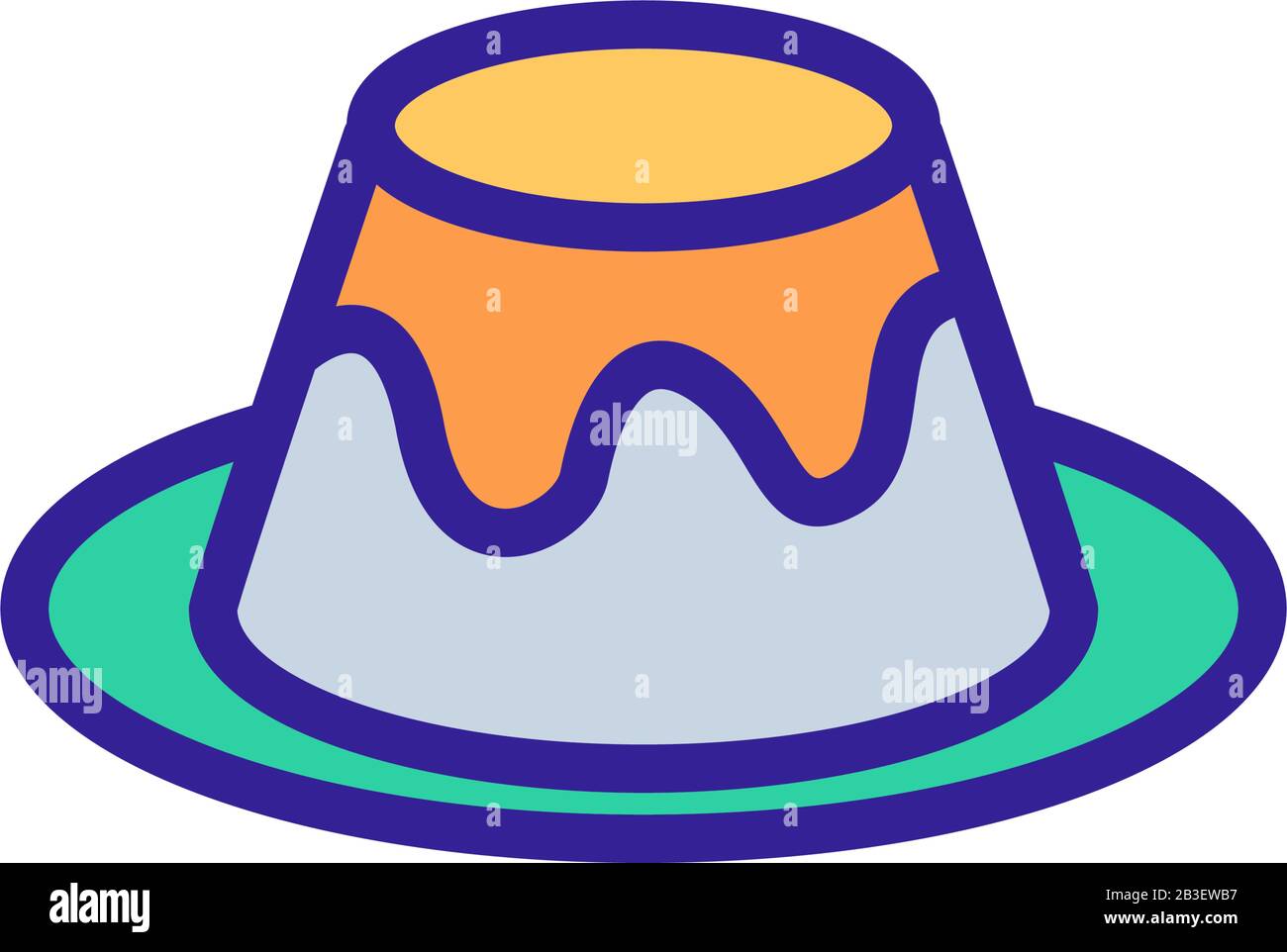Jelly vector icon. Isolated contour symbol illustration Stock Vector ...