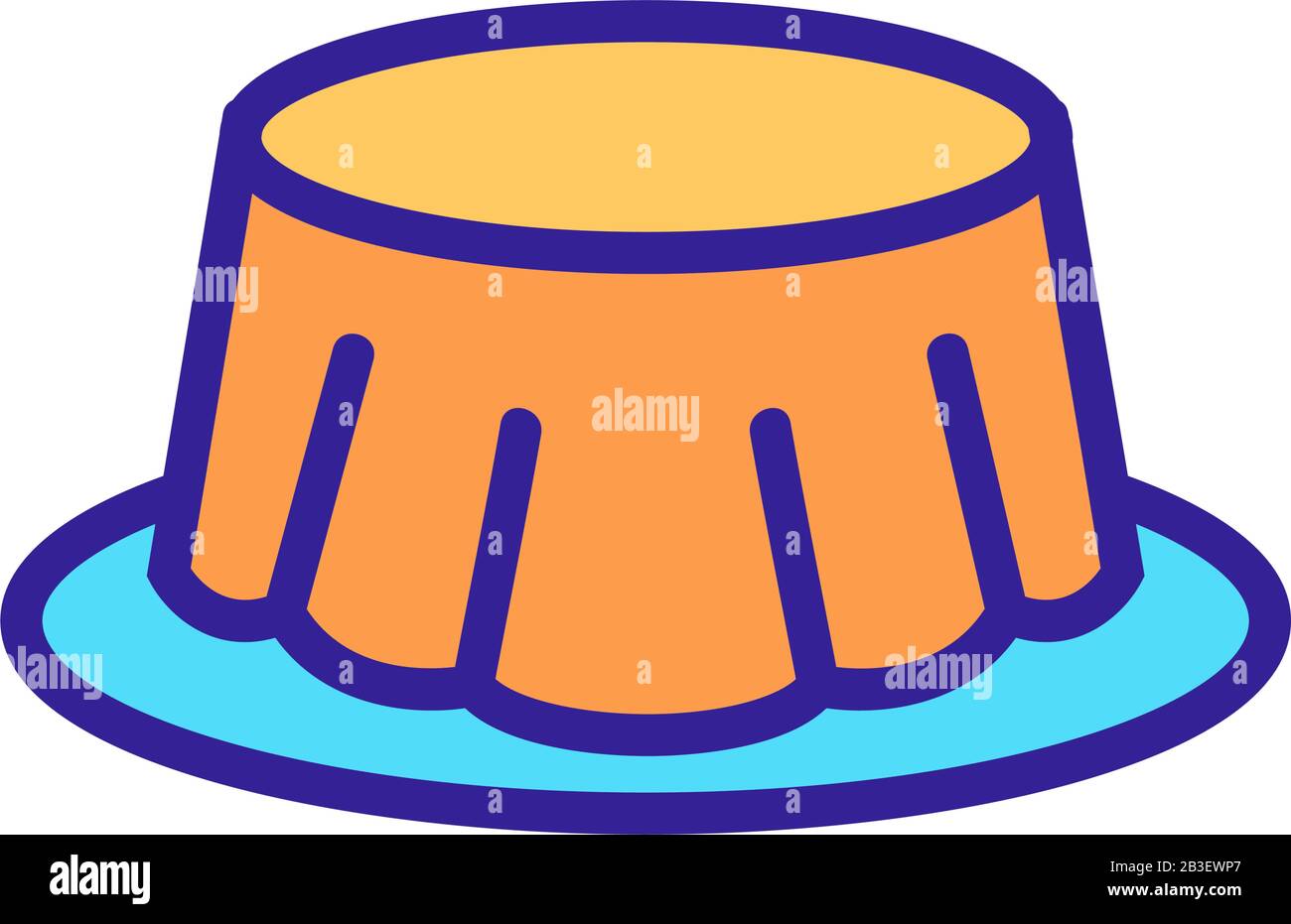 Jelly vector icon. Isolated contour symbol illustration Stock Vector ...