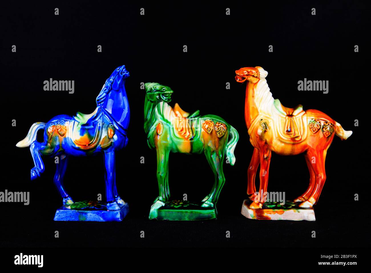 tri-coloured glazed pottery of the Tang Dynasty。Tang sancai glaze ...