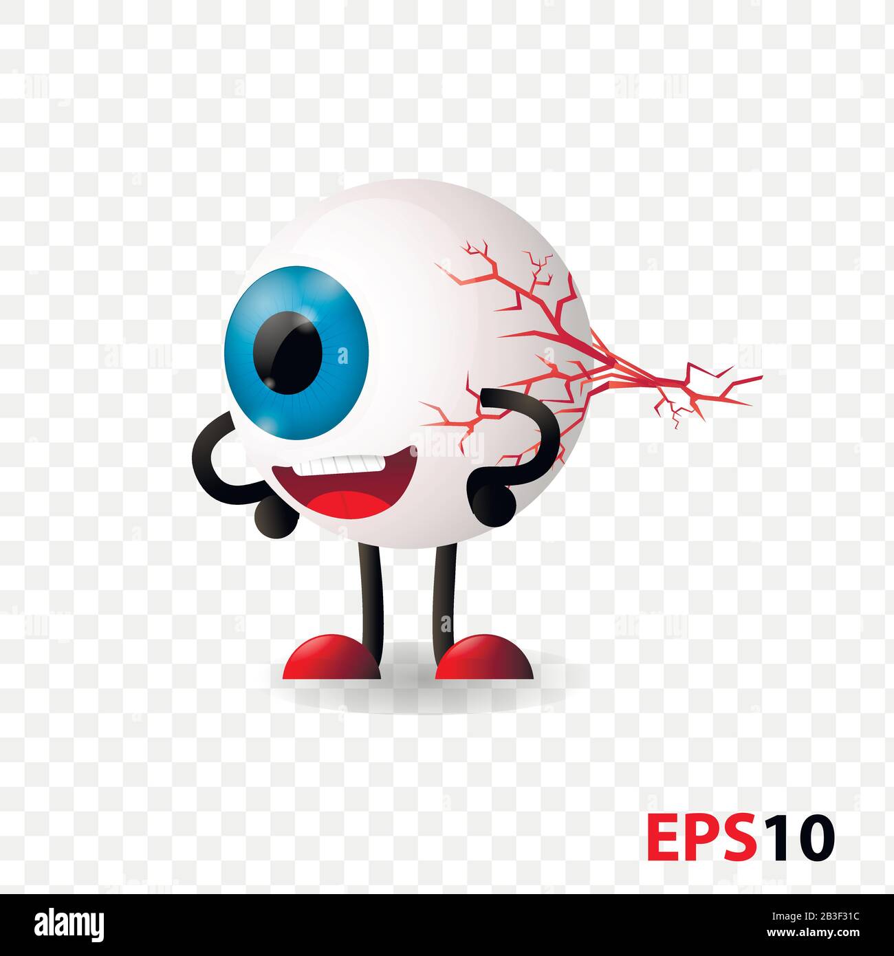 Eye. Eyeball. Human internal vision organ character Stock Vector Image ...