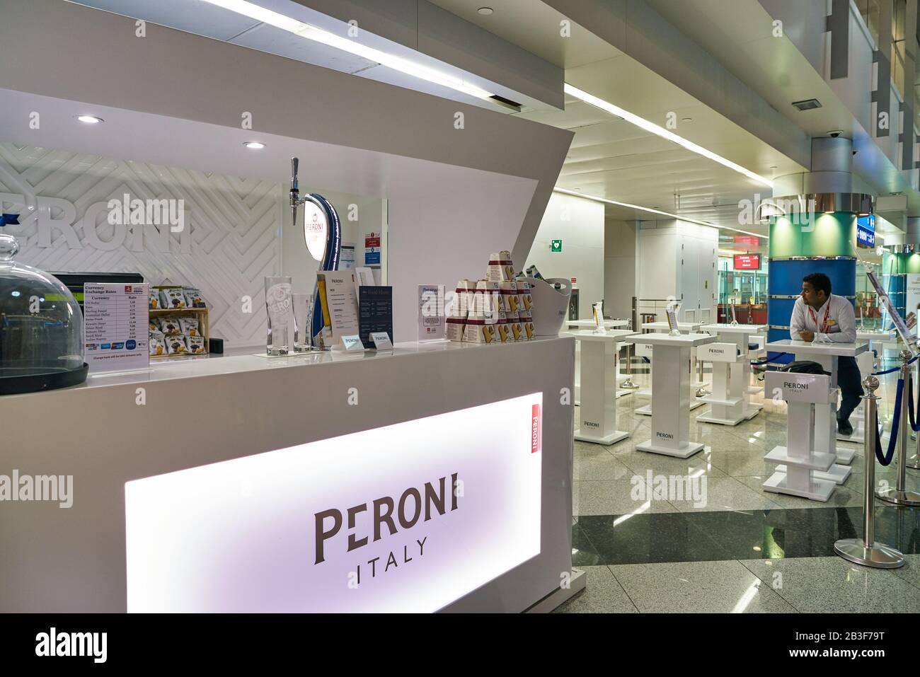 DUBAI, UAE - CIRCA JANUARY 2019: Peroni Bar in Dubai International ...
