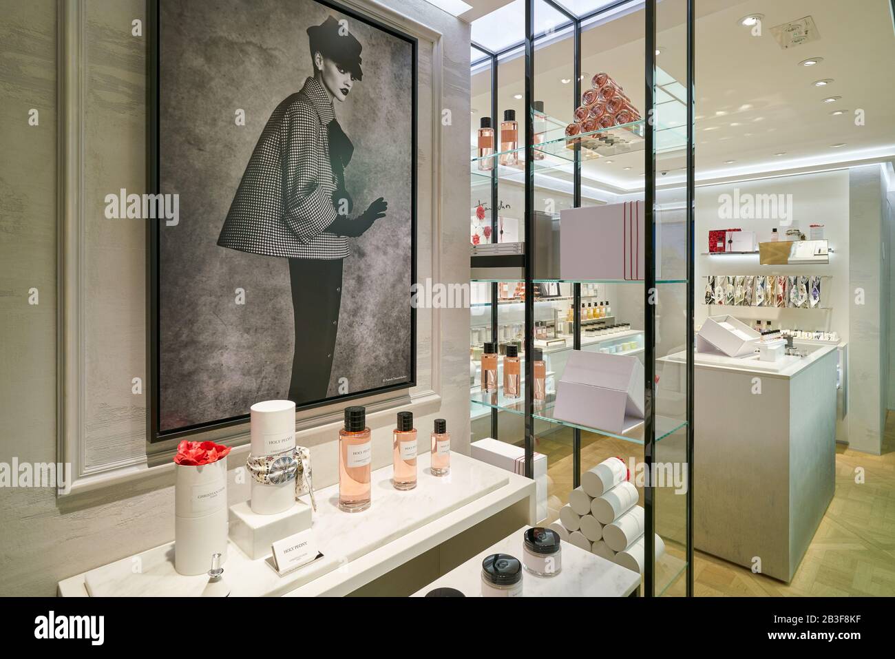HONG KONG, CHINA - CIRCA JANUARY, 2019: interior shot of Christian Dior ...