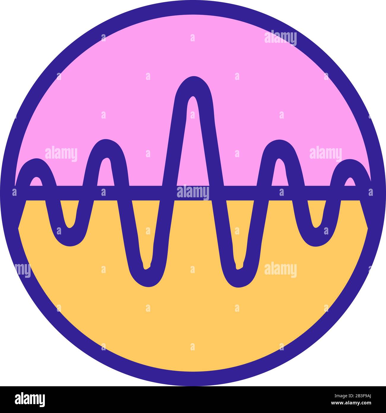 sound wave icon vector. Isolated contour symbol illustration Stock ...