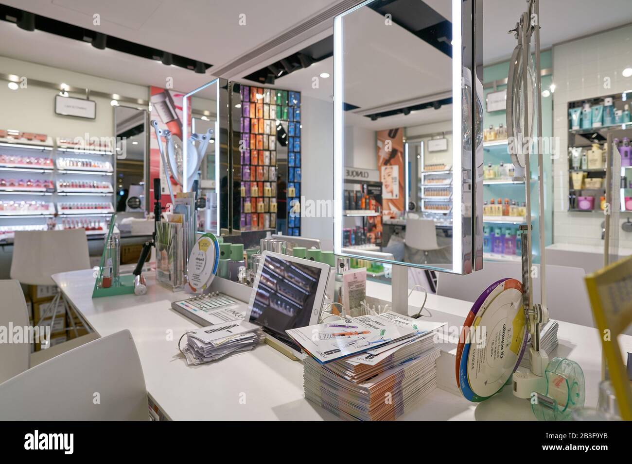 HONG KONG, CHINA - CIRCA JANUARY, 2019: personal care products on ...