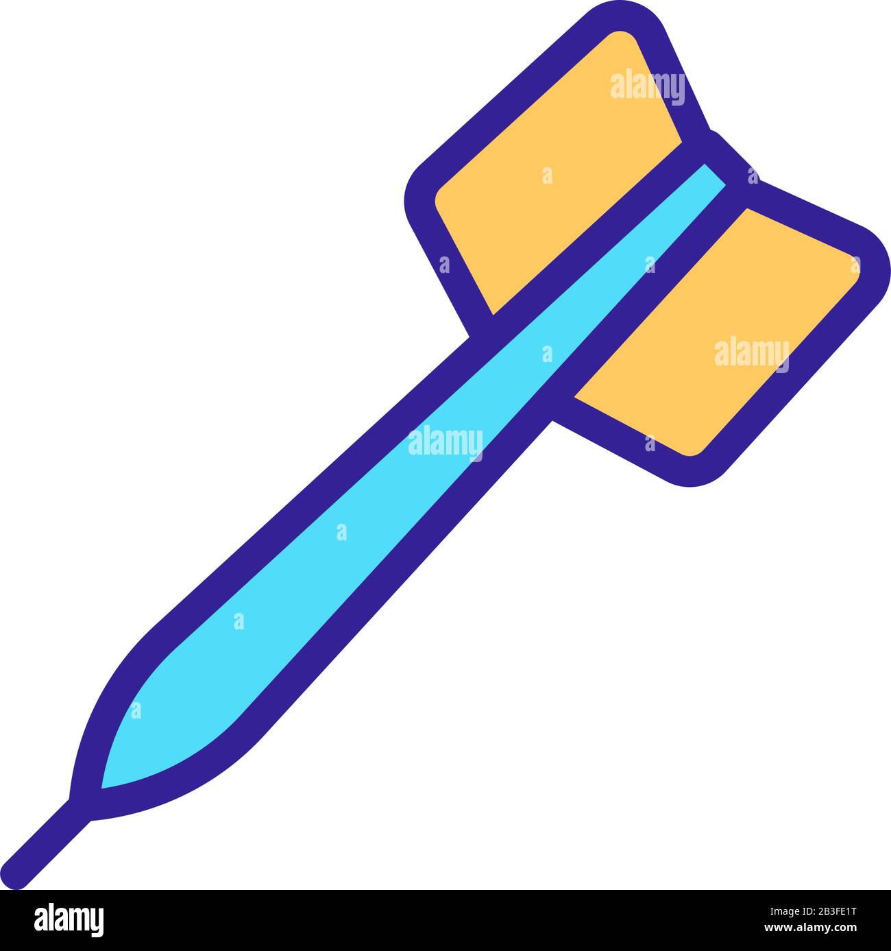 Dart icon vector. Isolated contour symbol illustration Stock Vector ...