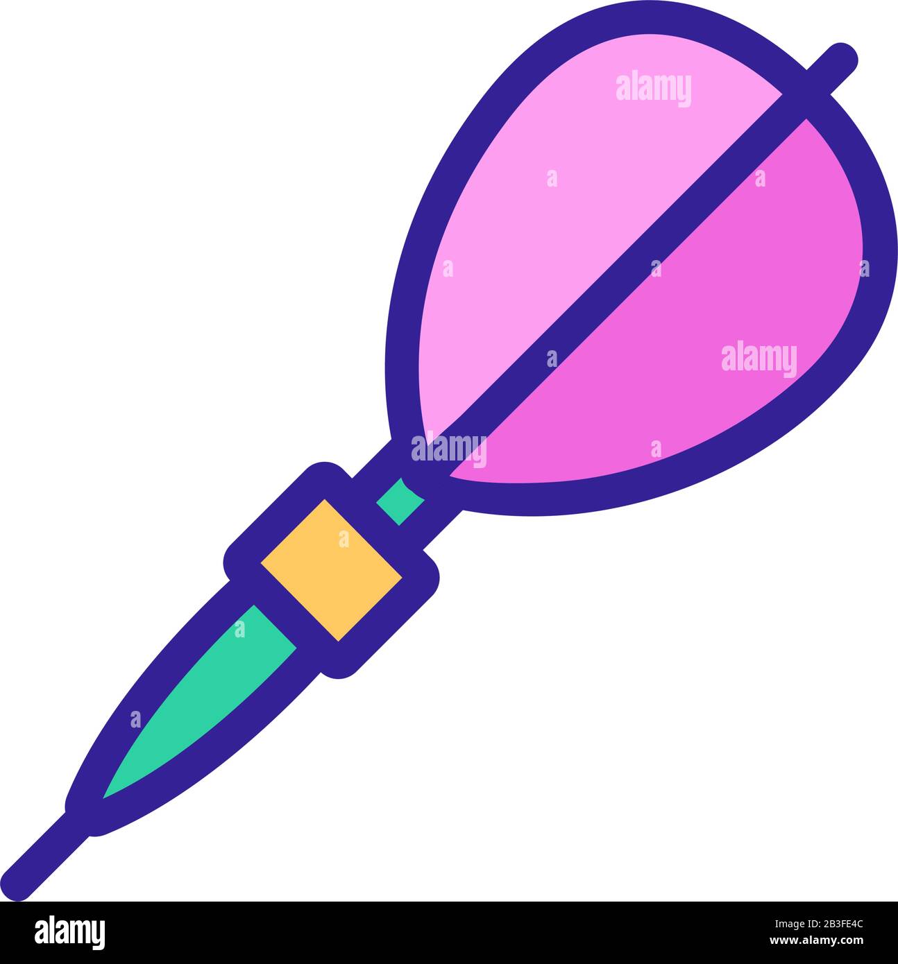 Dart icon vector. Isolated contour symbol illustration Stock Vector ...