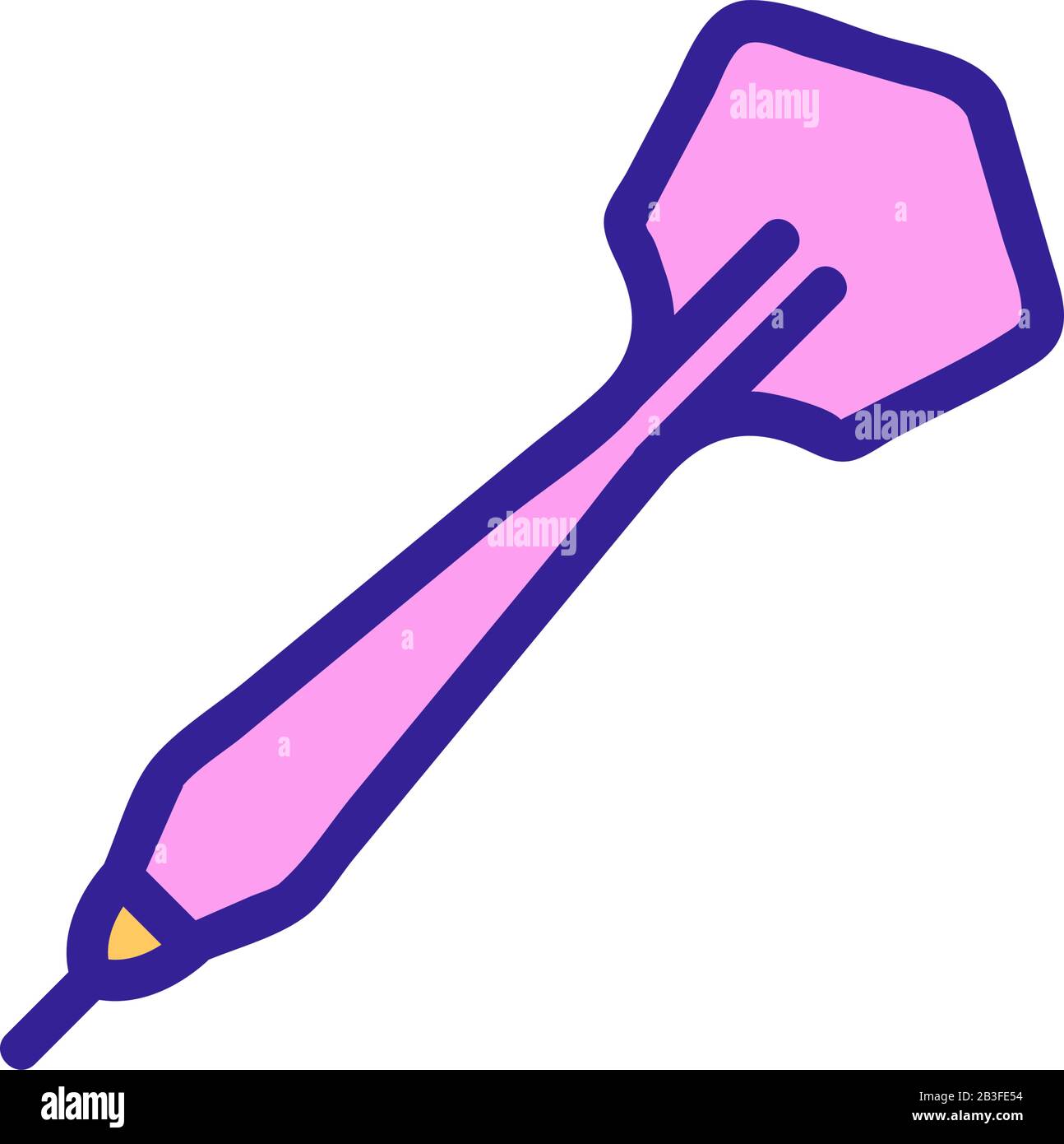 Dart icon vector. Isolated contour symbol illustration Stock Vector ...