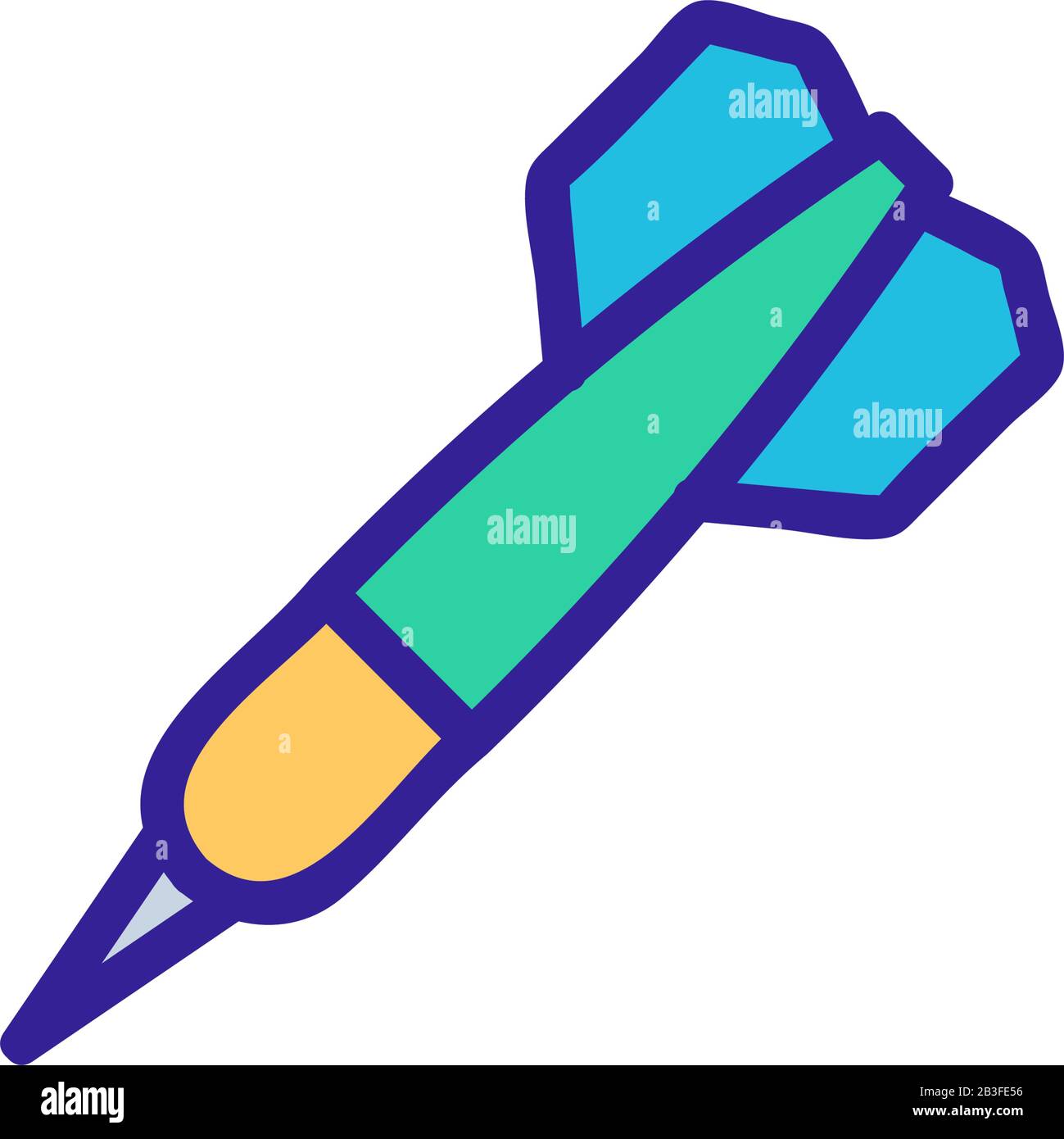 Dart icon vector. Isolated contour symbol illustration Stock Vector ...