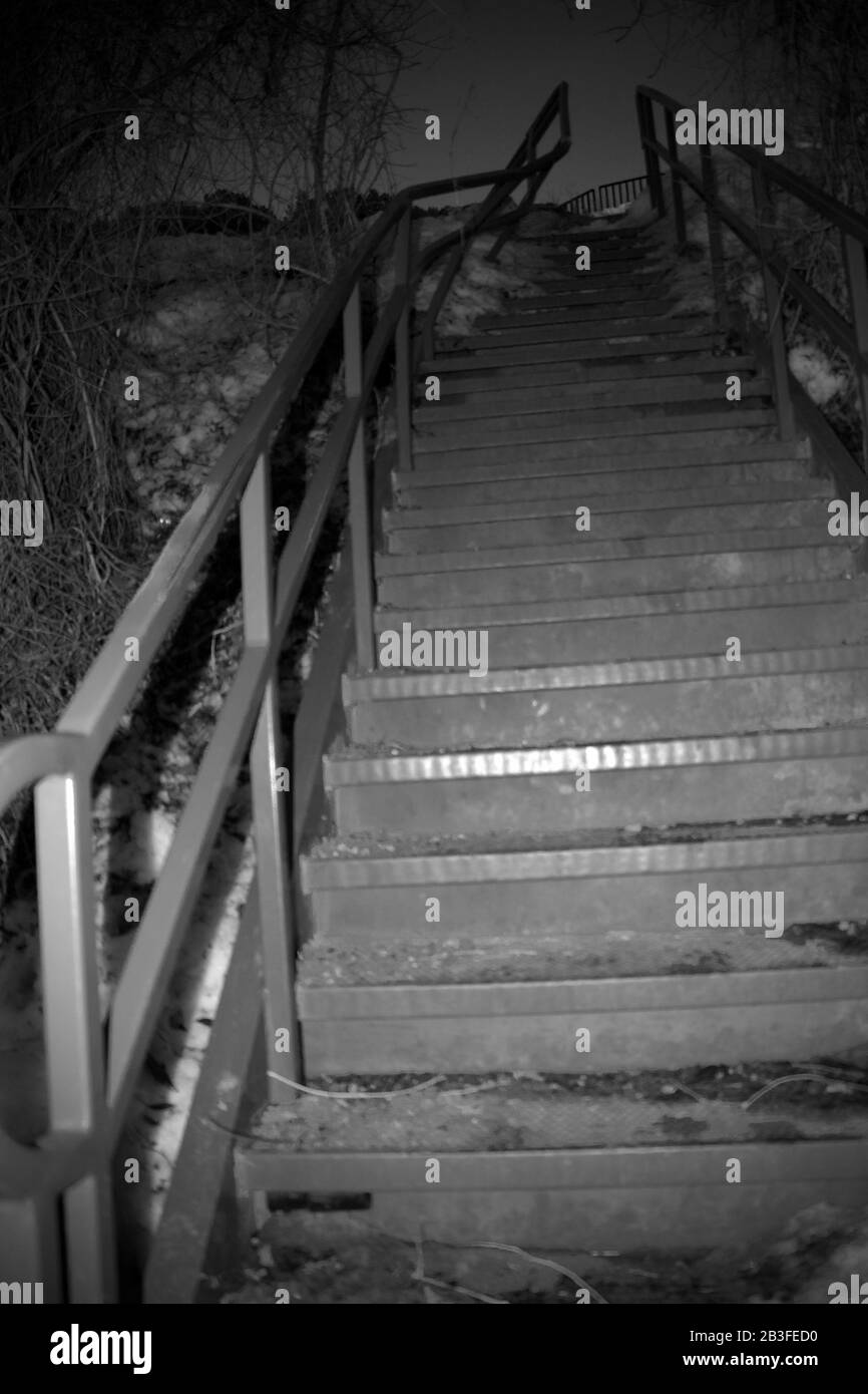Damaged outdoor steps Stock Photo - Alamy