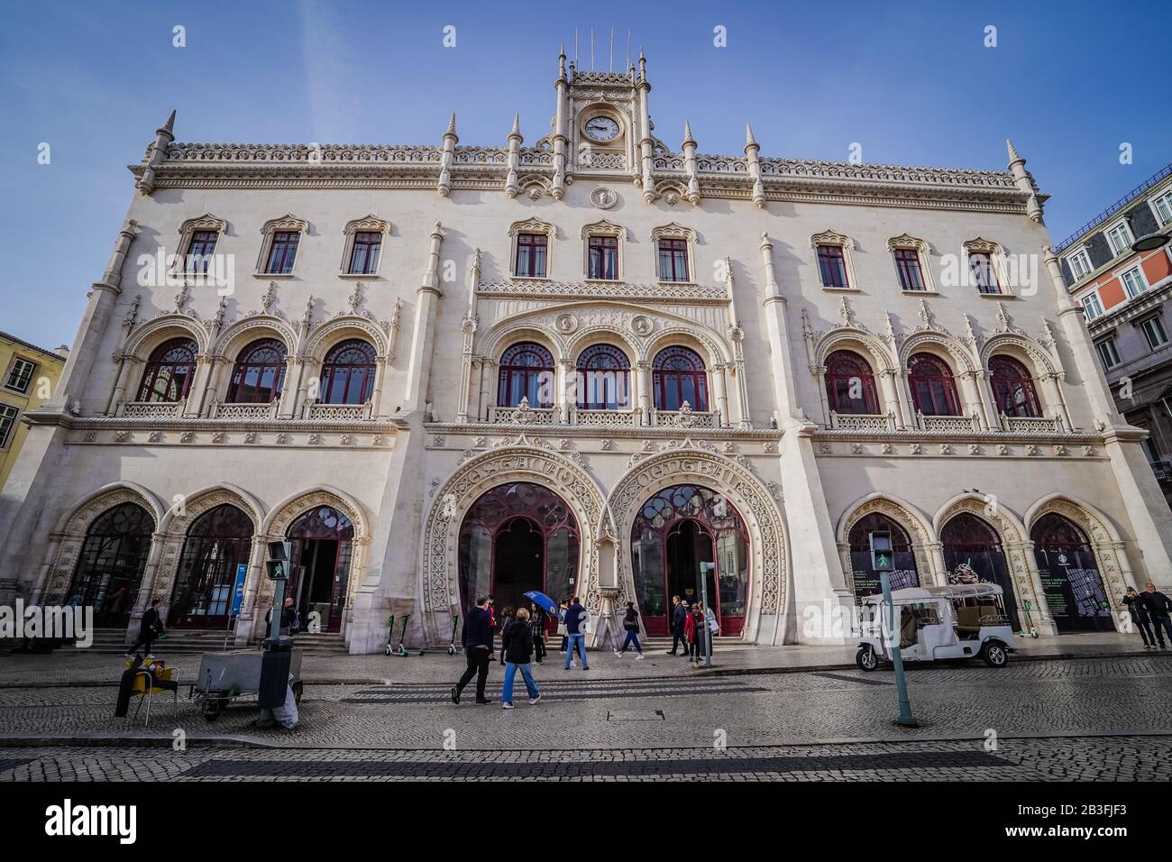 Rossio train station is located in the Baixa district of Lisbon and ...
