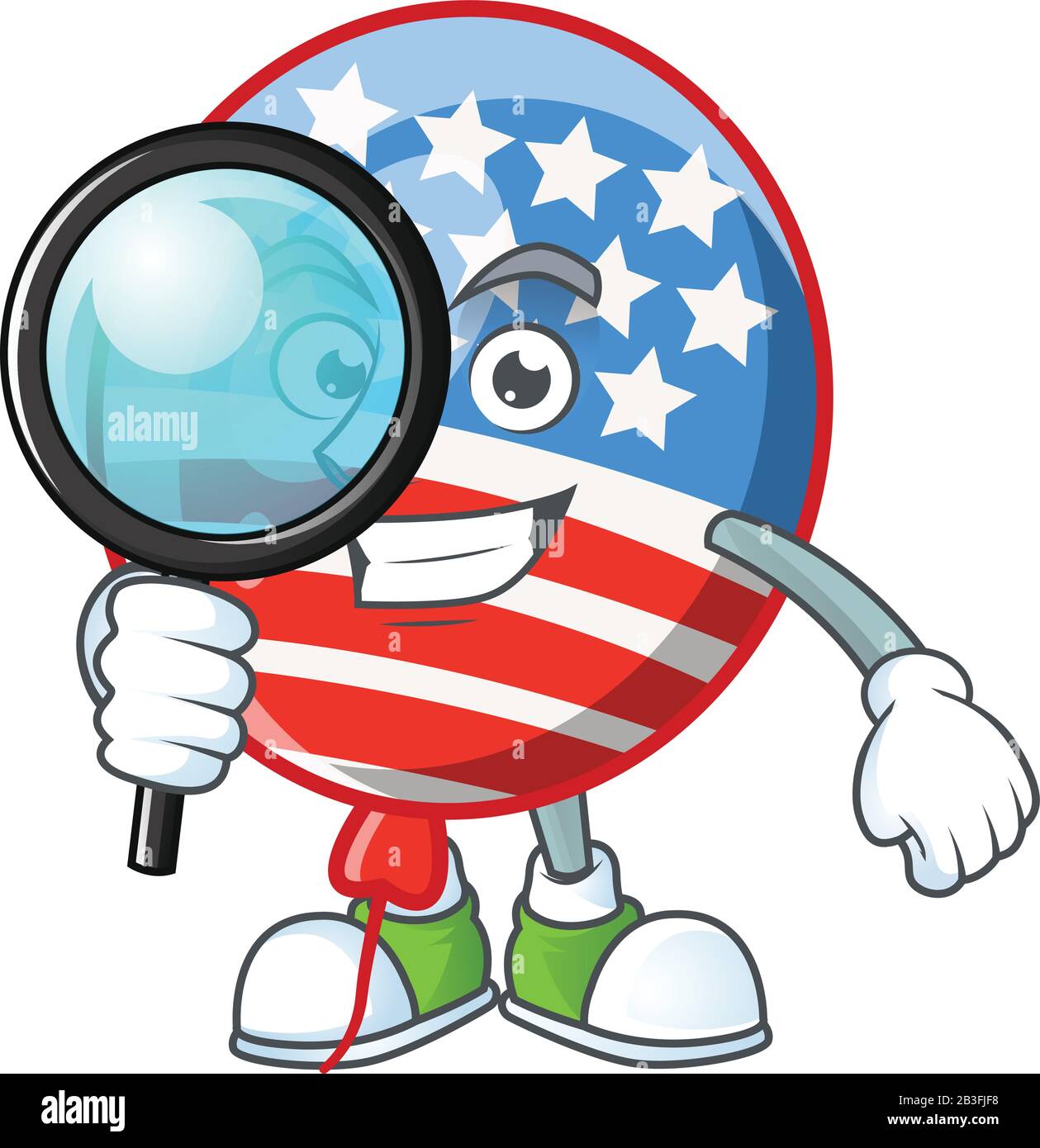 A famous of one eye USA stripes balloon Detective cartoon character ...