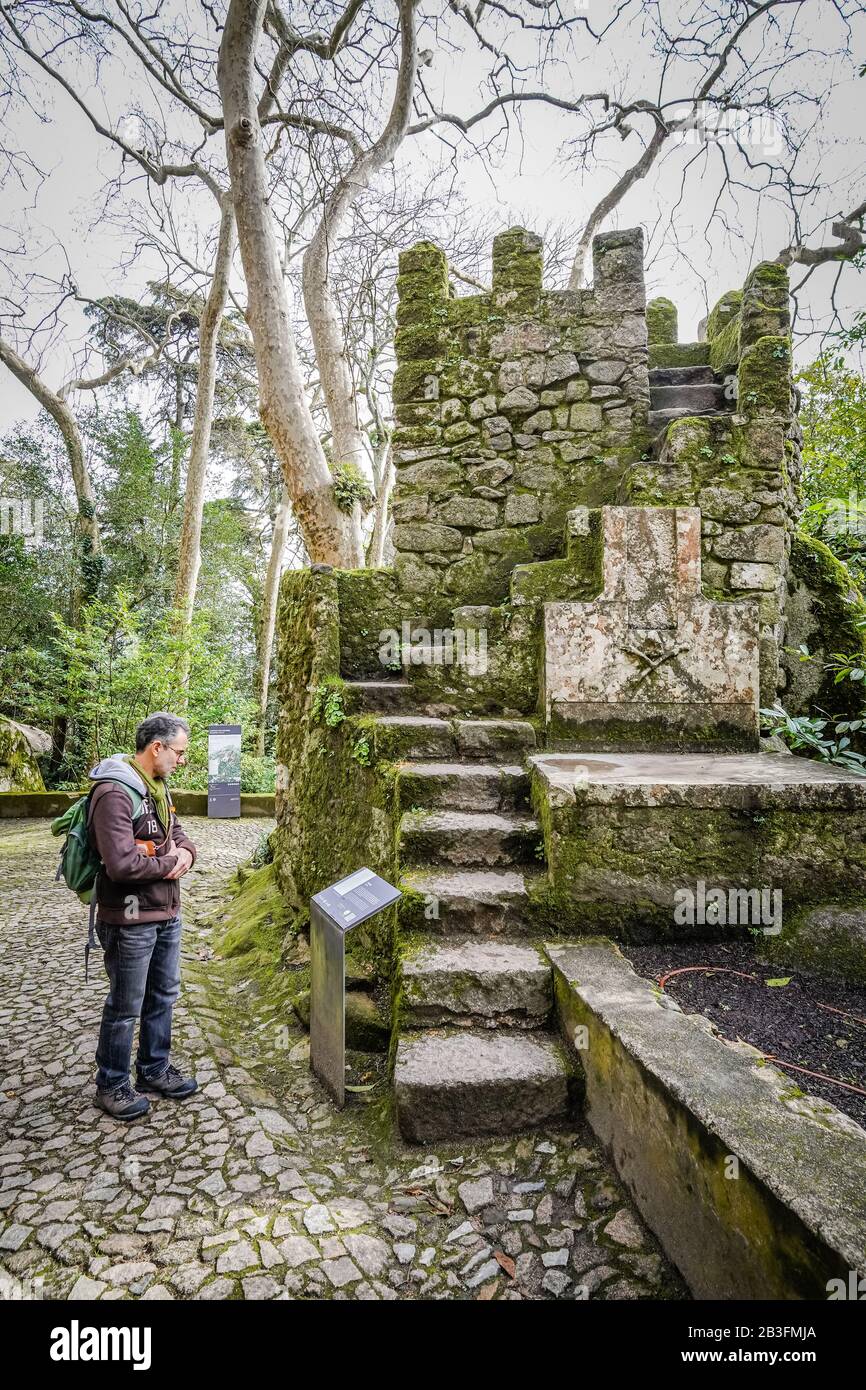 a small tomb in front of moorish castle Stock Photo - Alamy