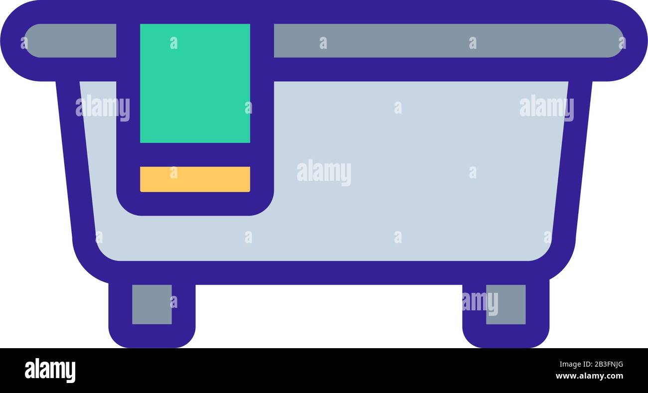 Bath icon vector. Isolated contour symbol illustration Stock Vector ...