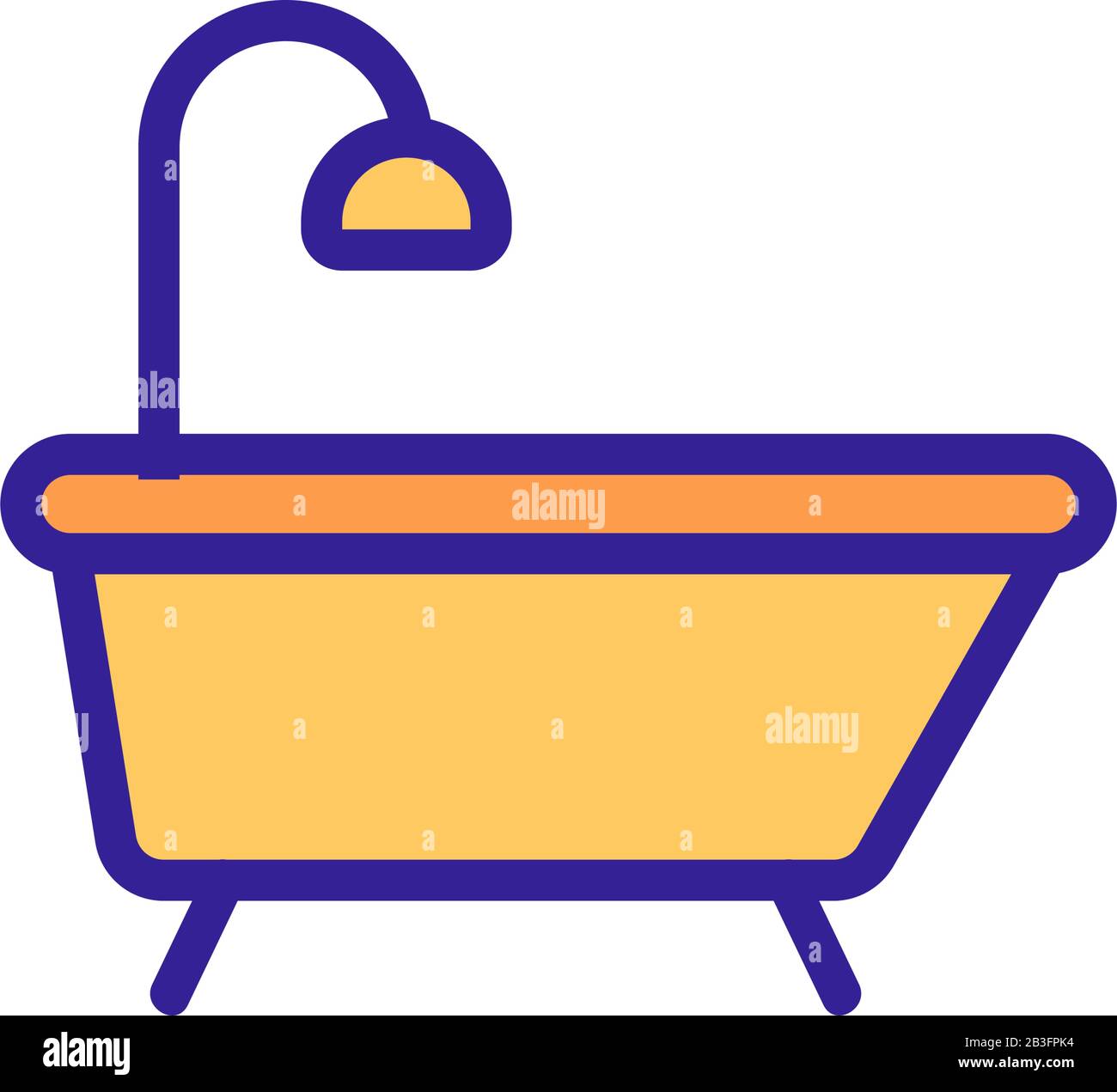 Bath icon vector. Isolated contour symbol illustration Stock Vector ...