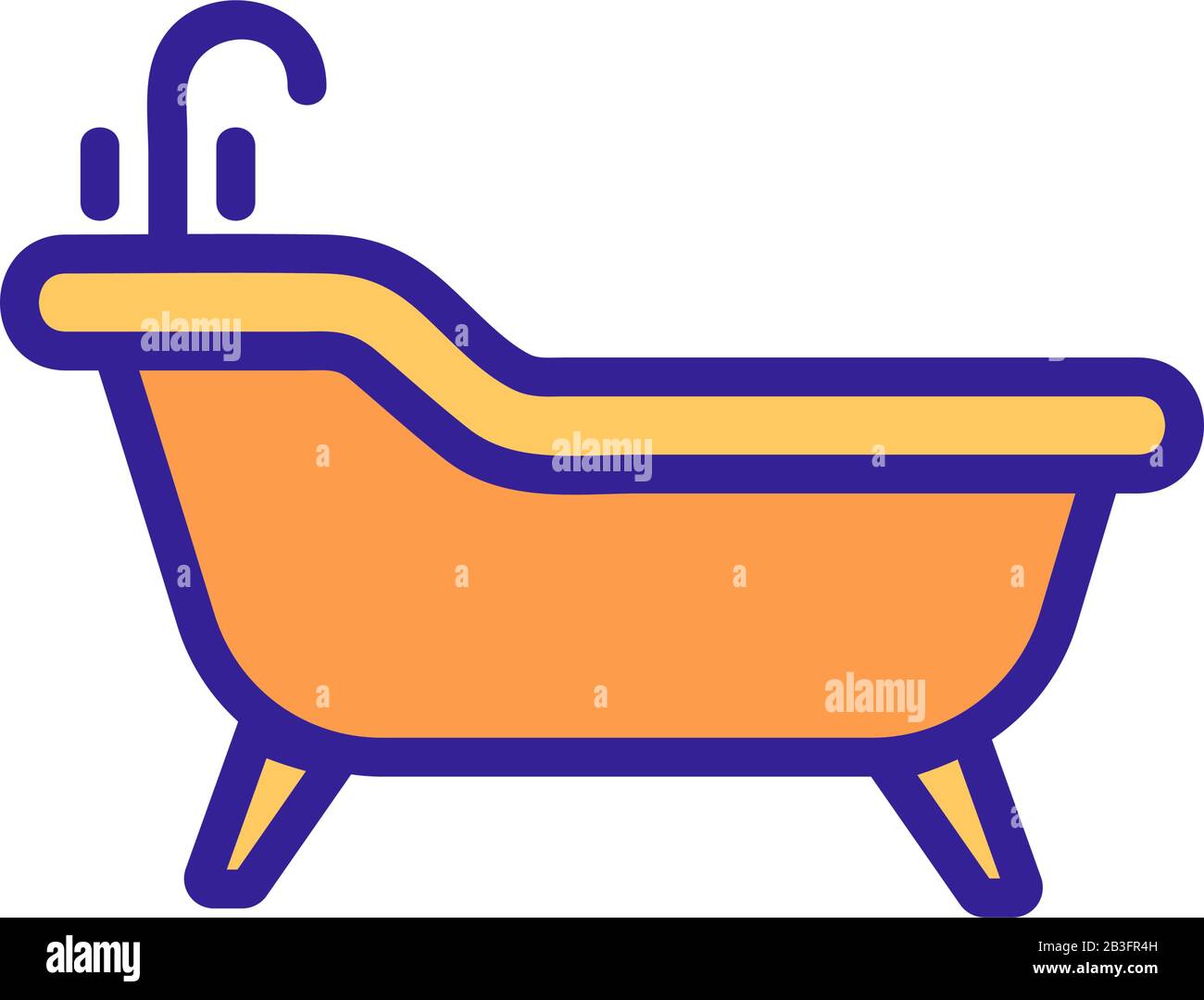 Bath icon vector. Isolated contour symbol illustration Stock Vector ...