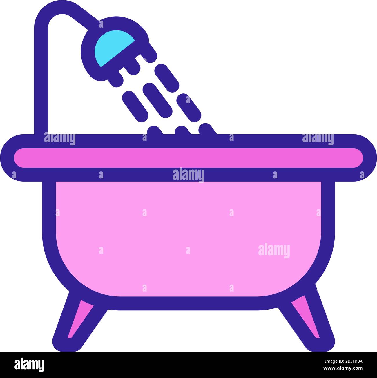 Bath icon vector. Isolated contour symbol illustration Stock Vector ...