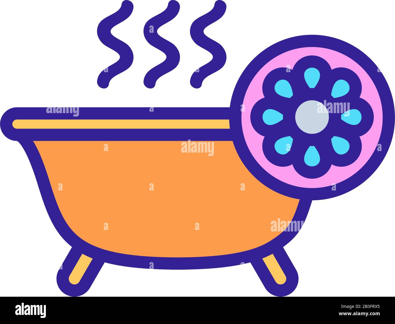 Bath icon vector. Isolated contour symbol illustration Stock Vector ...
