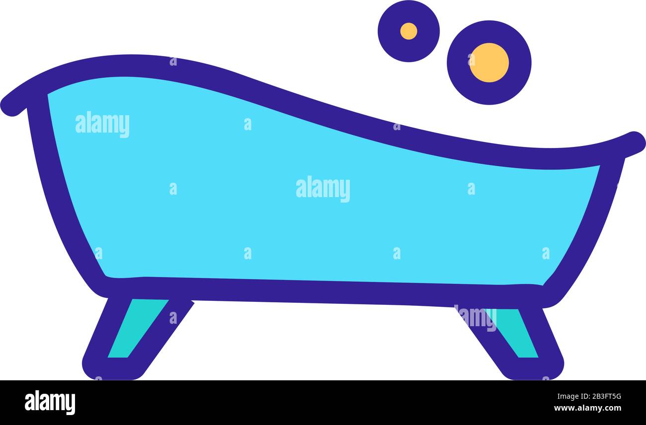 Bath icon vector. Isolated contour symbol illustration Stock Vector ...