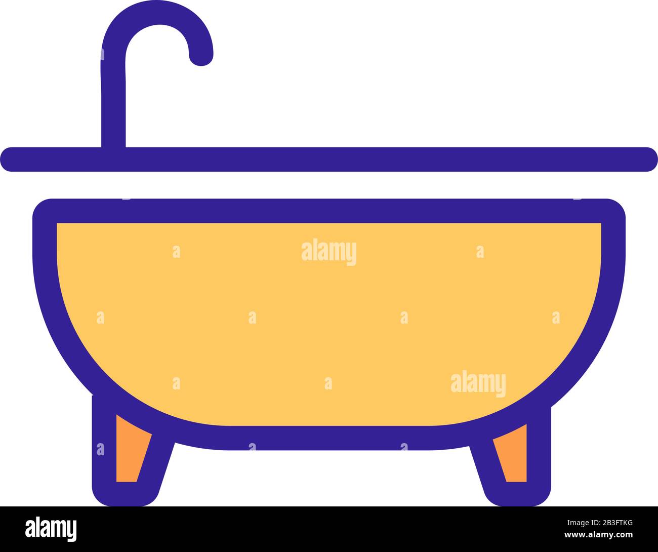 Bath icon vector. Isolated contour symbol illustration Stock Vector ...