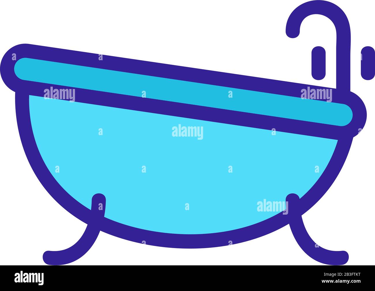 Bath icon vector. Isolated contour symbol illustration Stock Vector ...